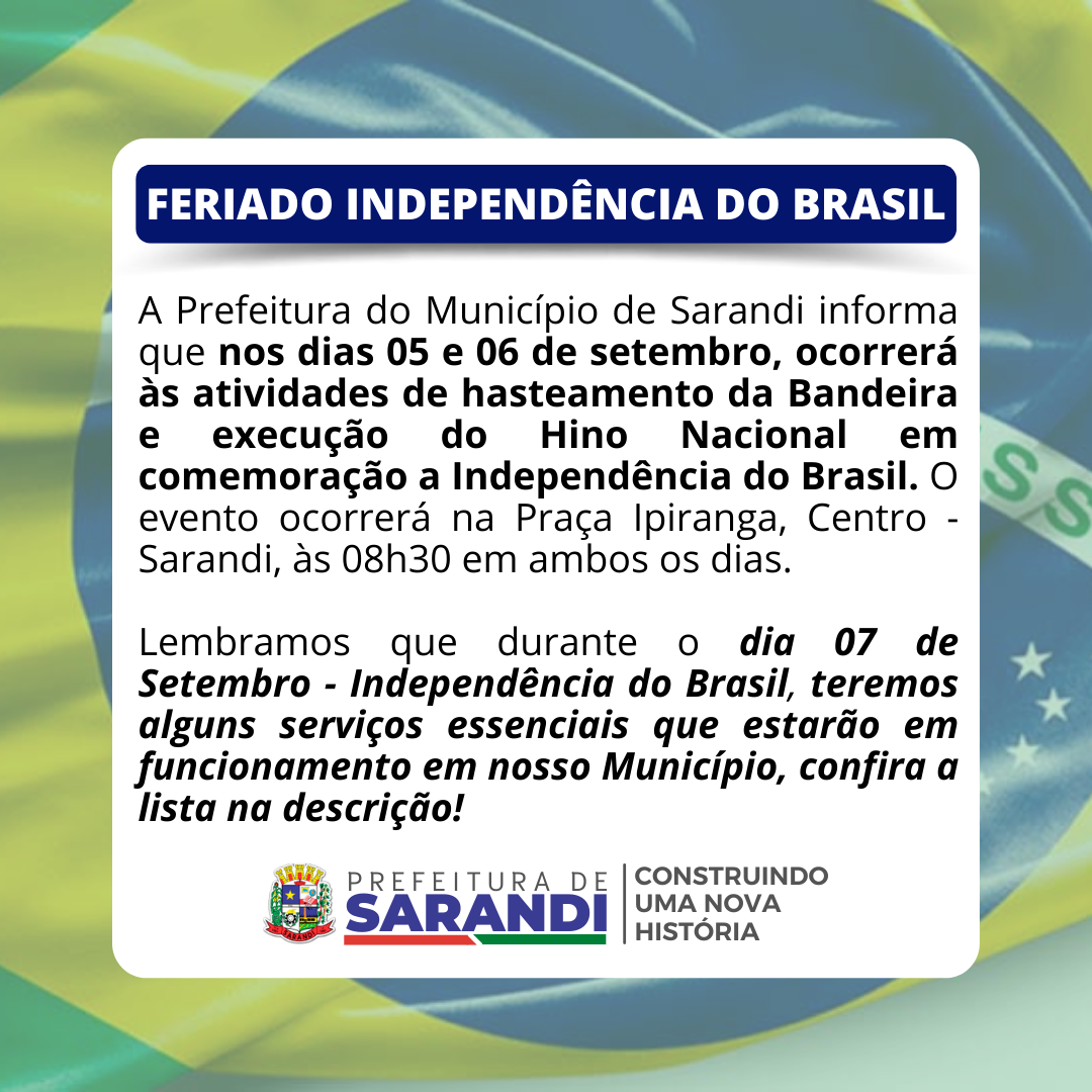 Feriado 7 de Setembro